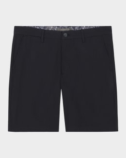 Robert Graham Men's Aster Stretch Flat-Front Shorts | Neiman Marcus