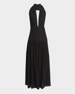 Proenza Schouler Shira Strapless Draped Matte Crepe Midi Dress | Neiman ...