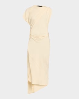Proenza Schouler Shira Strapless Draped Matte Crepe Midi Dress | Neiman ...