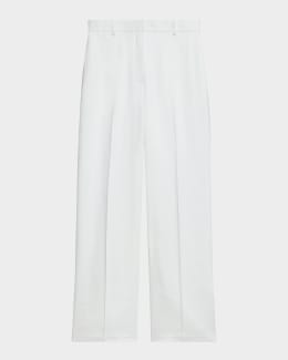 Theory Traceable Wool Slim Straight-Leg Trousers | Neiman Marcus