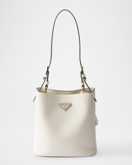 Prada Striped Cotton Canvas Mini Top-Handle Bag | Neiman Marcus