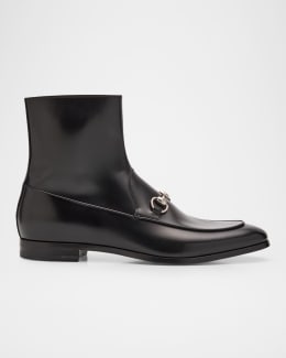 Gucci Men's Novo GG Canvas Chelsea Boots | Neiman Marcus