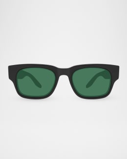 Barton Perreira Devine Square Acetate & Titanium Sunglasses | Neiman Marcus