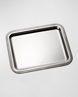 Christofle Vertigo Medium Rectangular Tray | Neiman Marcus