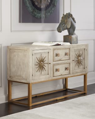Peninsula Home Collection Cicley Carved 3-Drawer Chest | Neiman Marcus