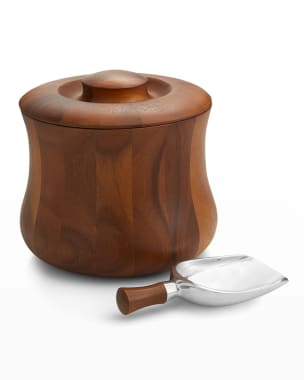 Nambe Round Salad Bowl with Servers | Neiman Marcus