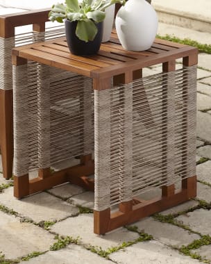 Palecek Chelsea Outdoor Side Table - 23.25" | Neiman Marcus