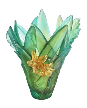Daum Fleur de Paon Vase - Small | Neiman Marcus