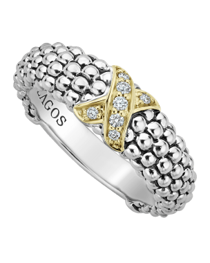 LAGOS Blue Caviar Pave Diamond Stacking Ring | Neiman Marcus