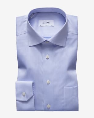 Eton Slim-Fit Twill Dress Shirt | Neiman Marcus