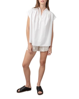 Rails Ruthie Ruffle Denim Shirt | Neiman Marcus