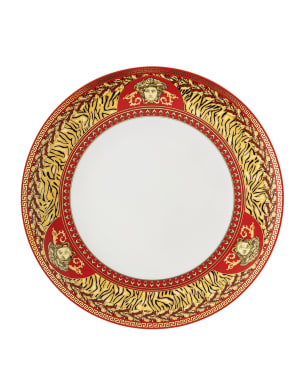 Versace Medusa Amplified Blue Coin Dinner Plate | Neiman Marcus