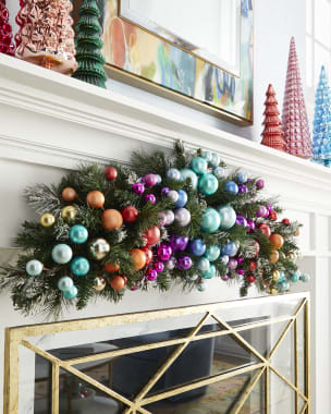 Neiman Marcus 6' Bright Holiday Prelit Garland | Neiman Marcus