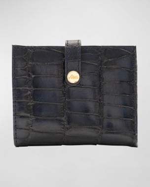 Abas Mini Alligator Bifold Wallet | Neiman Marcus