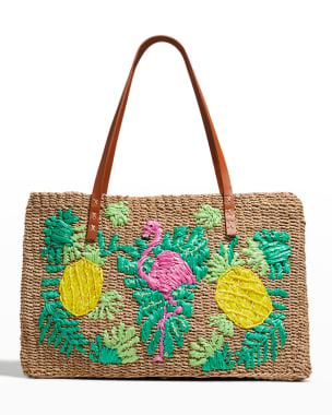 Serpui Giulia Wicker Top-Handle Bag | Neiman Marcus
