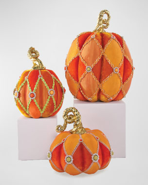Katherine's Collection Patterned Pumpkins, Set of 3 | Neiman Marcus