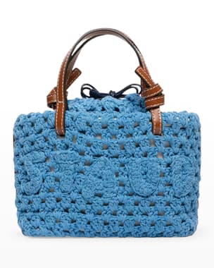 Staud Logo Crochet Beach Tote Bag | Neiman Marcus