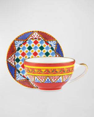 Dolce&Gabbana Casa Zebra Tea Cup and Saucer Set | Neiman Marcus