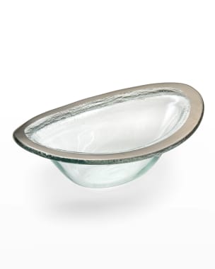 Annieglass Ruffle Platinum 8" Heart Bowl | Neiman Marcus