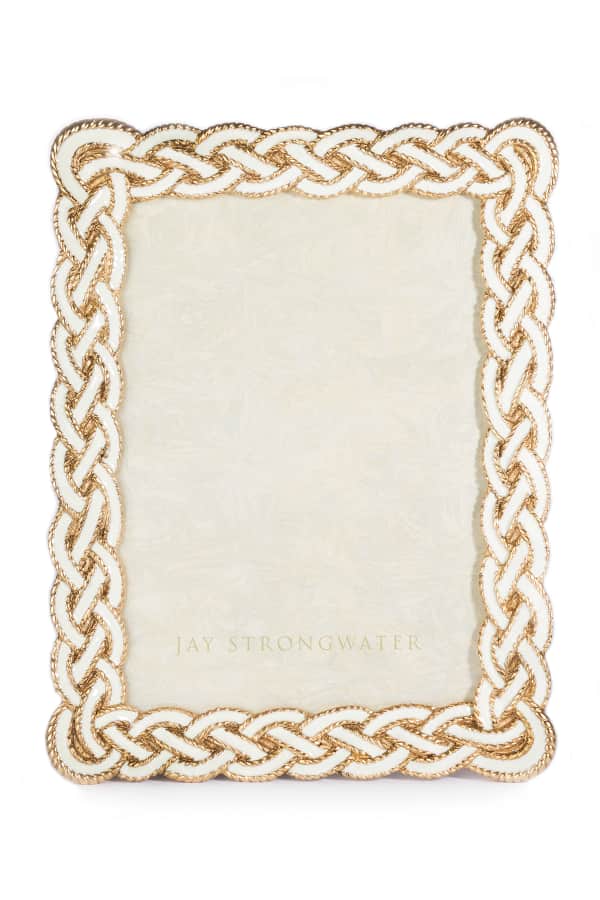 Jay Strongwater Cream Braided Picture Frame, 8" x 10" | Neiman Marcus