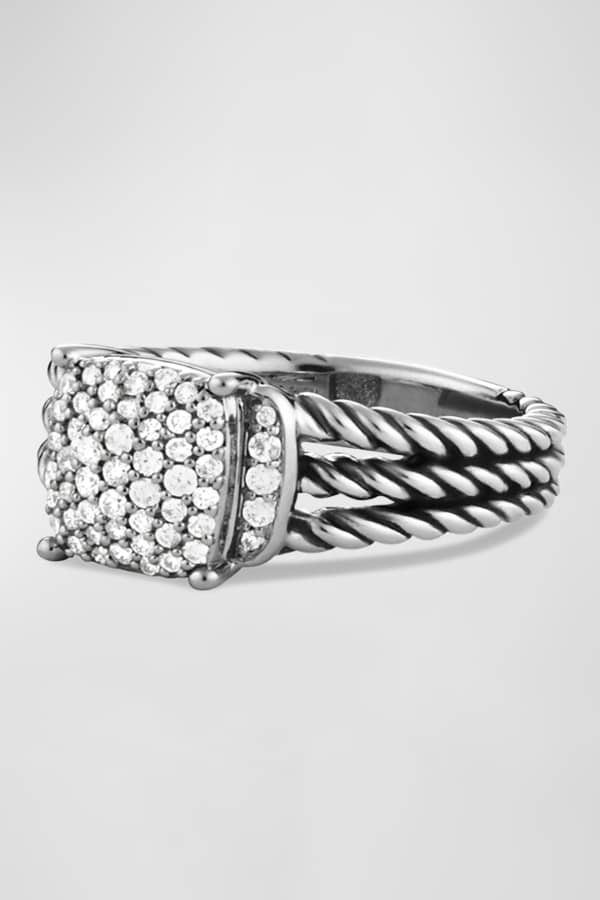 David Yurman Labyrinth Double-Loop Ring with Diamonds | Neiman Marcus