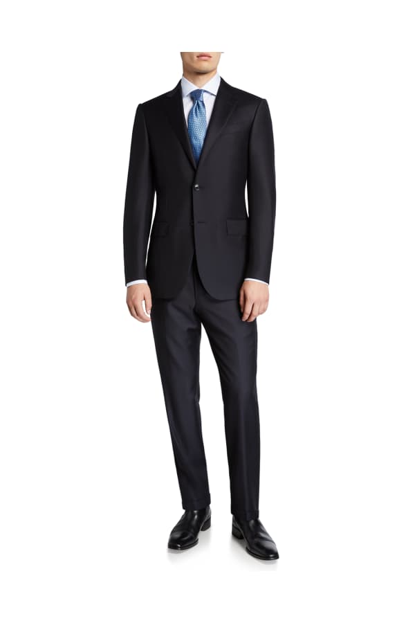 Hickey Freeman Men's Peak-Lapel Solid Tuxedo Suit | Neiman Marcus