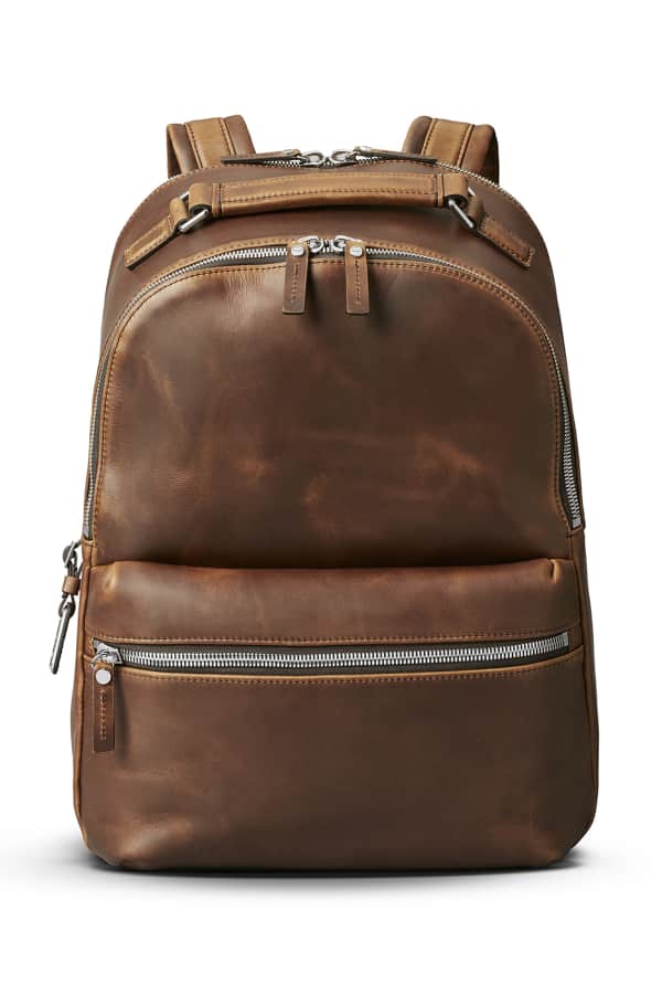 Shinola Men's Fulton Navigator Leather Backpack | Neiman Marcus