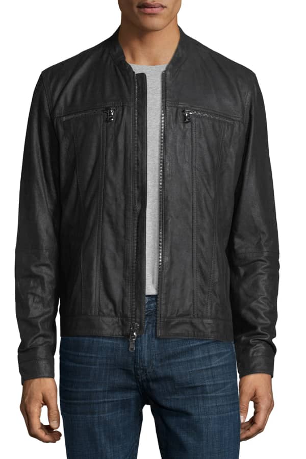 ZEGNA Men's Lamb Suede Field Jacket | Neiman Marcus