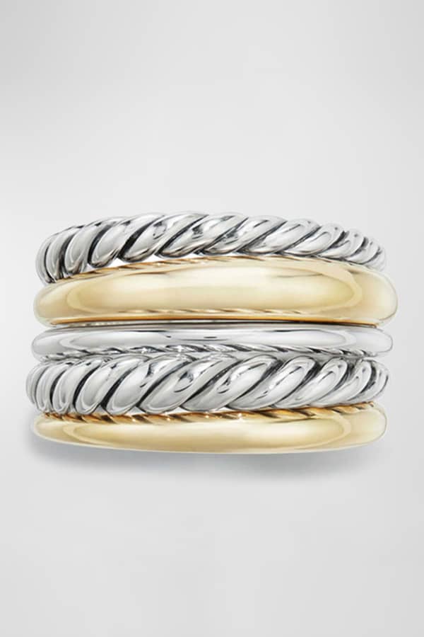 David Yurman Pure Form 18K Stacking Rings, Set of Two, Size 7 | Neiman ...