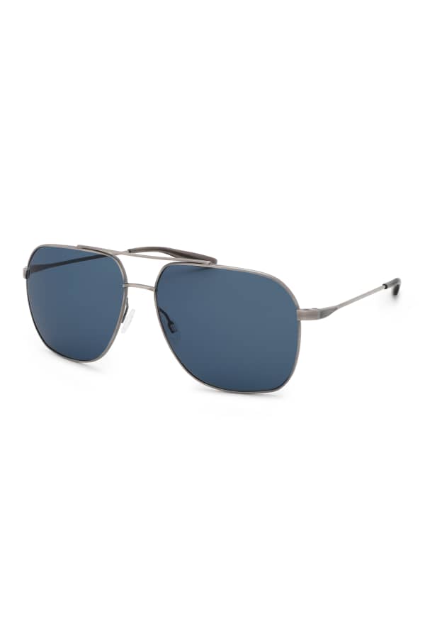 Barton Perreira Men's Doyen Titanium Aviator Sunglasses | Neiman Marcus