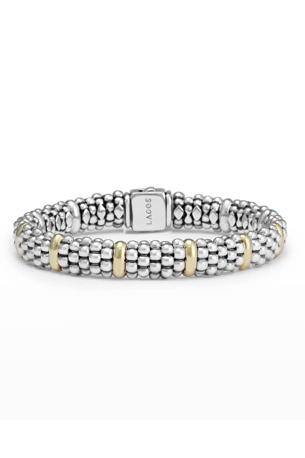 LAGOS Diamond Lux Caviar 23mm Single-Station Bracelet | Neiman Marcus