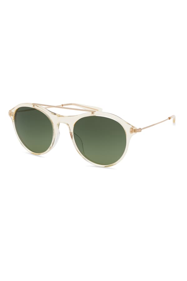 Barton Perreira Men's Doyen Titanium Aviator Sunglasses | Neiman Marcus