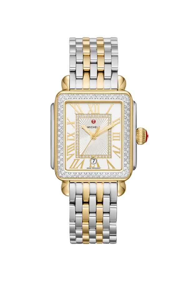 MICHELE Deco Mini 18k Gold Diamond Watch | Neiman Marcus
