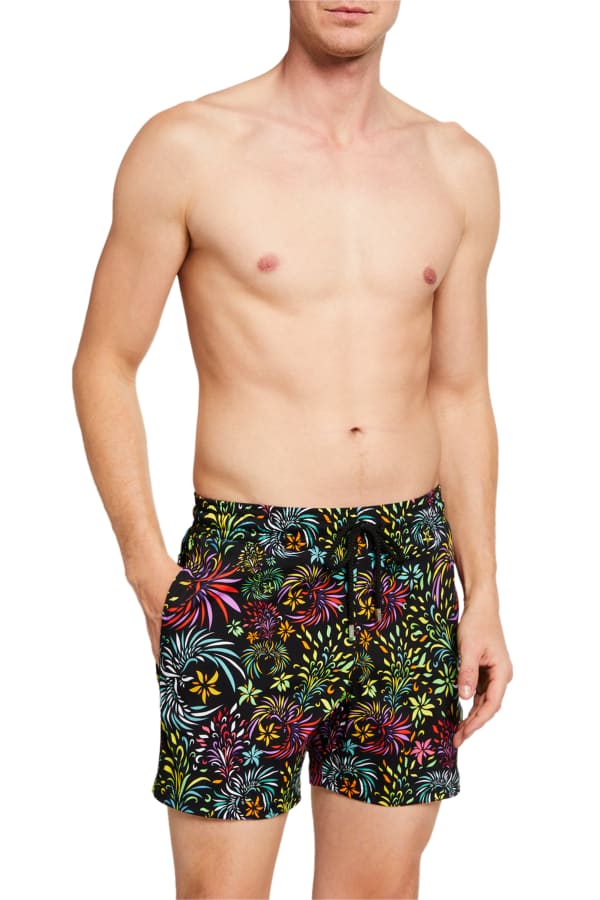 Vilebrequin Men's Rabbits and Poodles Graphic Swim Trunks | Neiman Marcus
