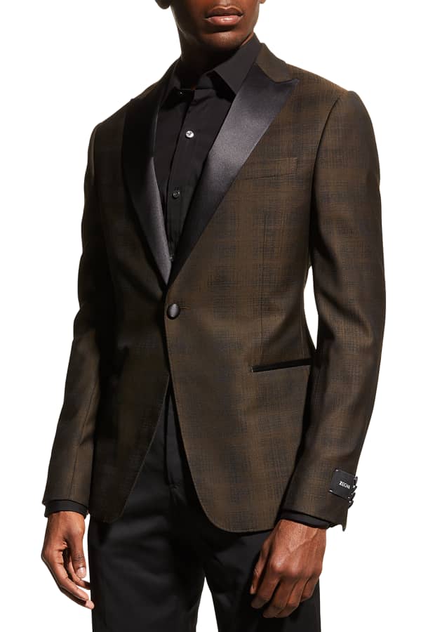 Brioni Men's Embroidered Floral Dinner Jacket | Neiman Marcus