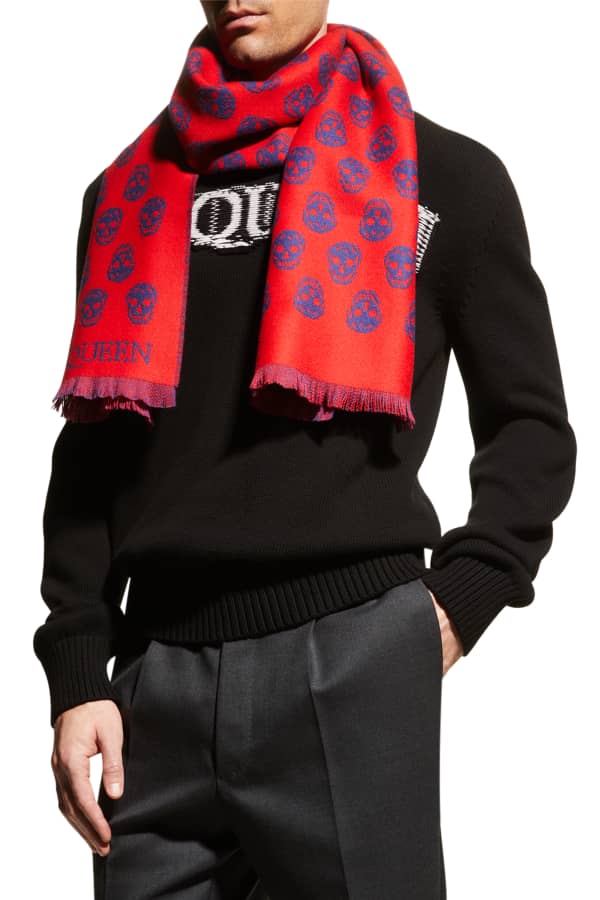 Versace Men's Baroque Silk Square Scarf | Neiman Marcus