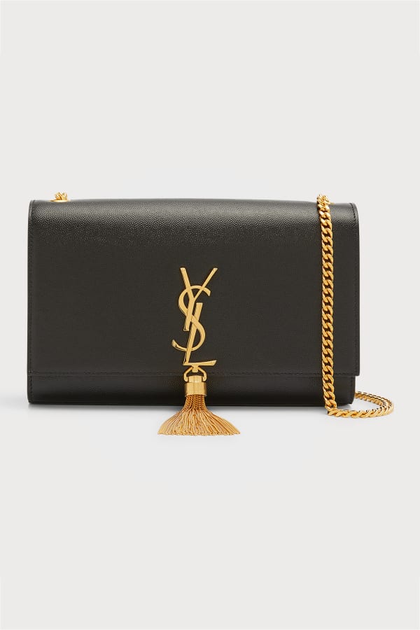 Saint Laurent Kate Small YSL Monogram Glossy Crossbody Bag | Neiman Marcus