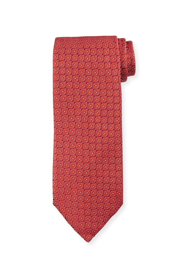 Charvet Men's Micro-Line Rhombus Silk Tie | Neiman Marcus Charvet Men's Micro-Line Rhombus Silk Tie | Neiman Marcus