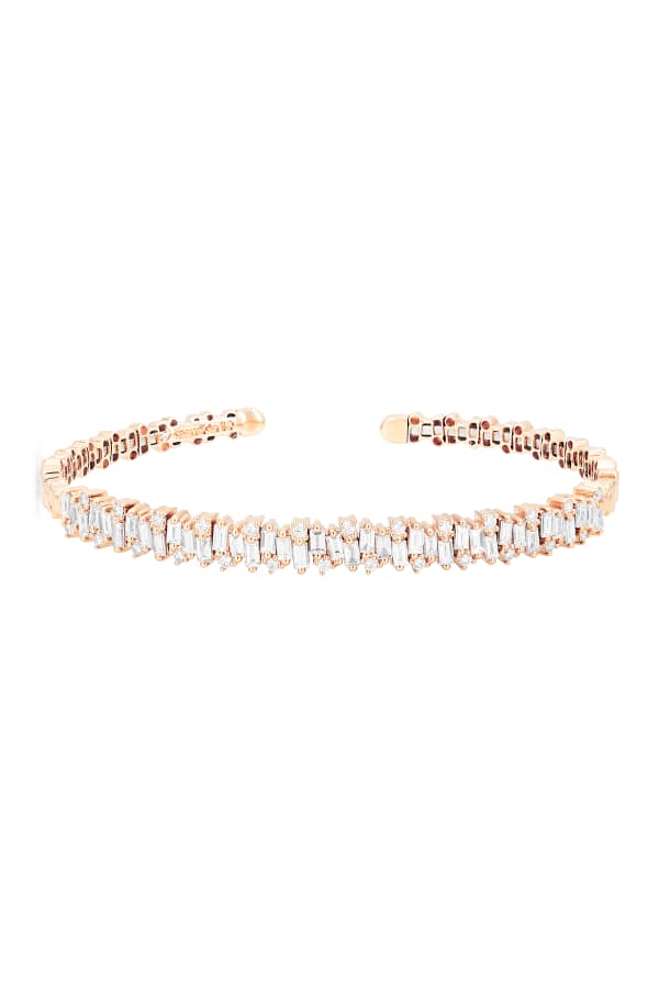 Suzanne Kalan 18k White Gold Diamond Zigzag Bangle | Neiman Marcus Suzanne Kalan 18k White Gold Diamond Zigzag Bangle | Neiman Marcus