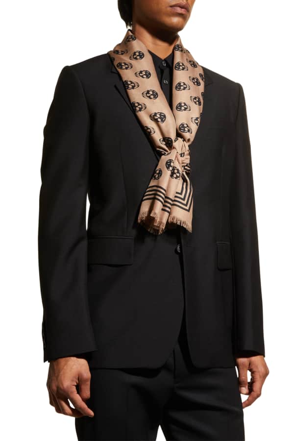 Versace Men's Baroque Silk Square Scarf | Neiman Marcus