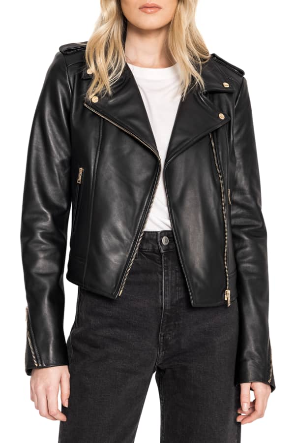 PAIGE Dita Leather Moto Jacket | Neiman Marcus