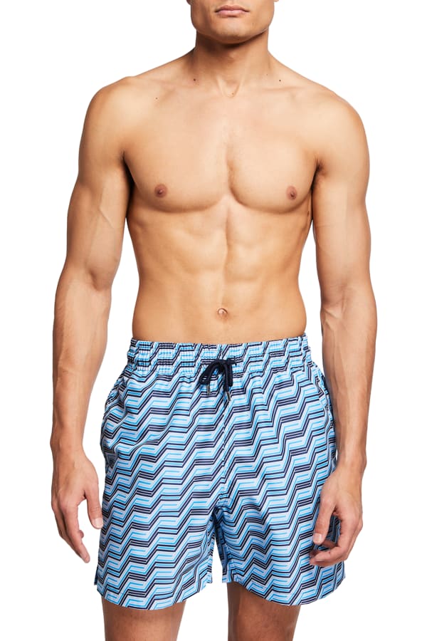 Fendi Men's FF Water Reveal Swim Shorts | Neiman Marcus