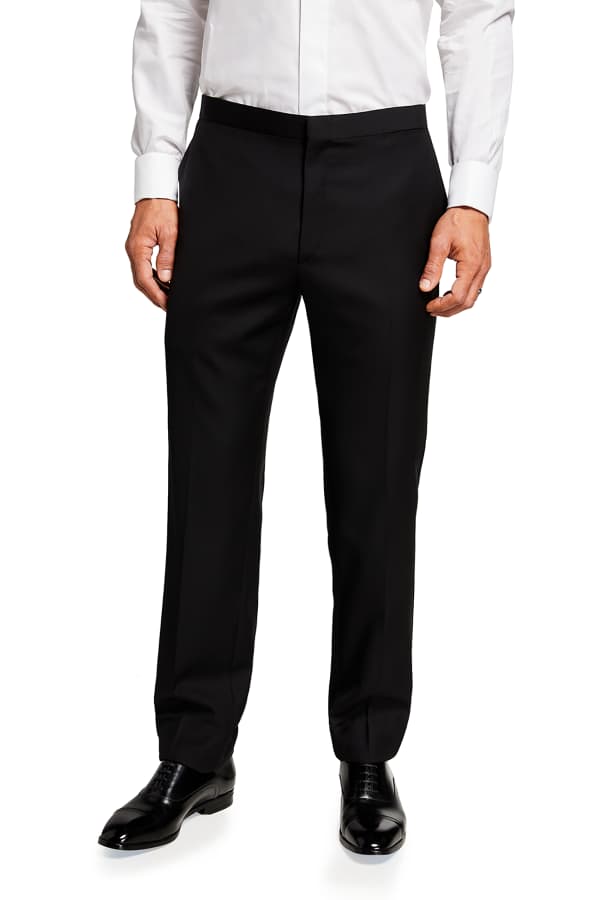 ZEGNA Men's Wool Twill FF Pants | Neiman Marcus