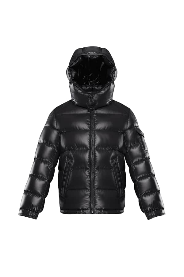 Moncler Boy's Hanim Logo Hooded Parka, Size 8-14 | Neiman Marcus