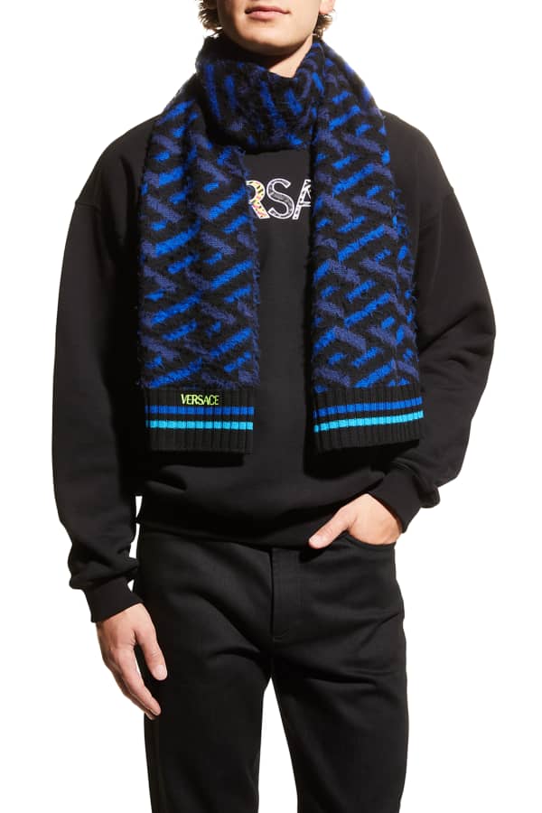 Versace Men's Baroque Silk Square Scarf | Neiman Marcus