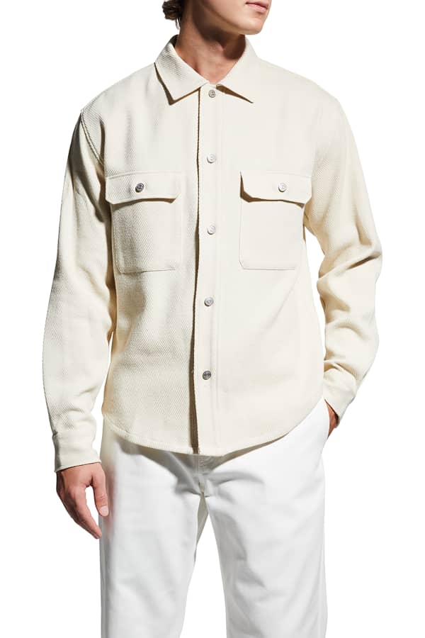FRAME Men's Denim Shirt Jacket | Neiman Marcus