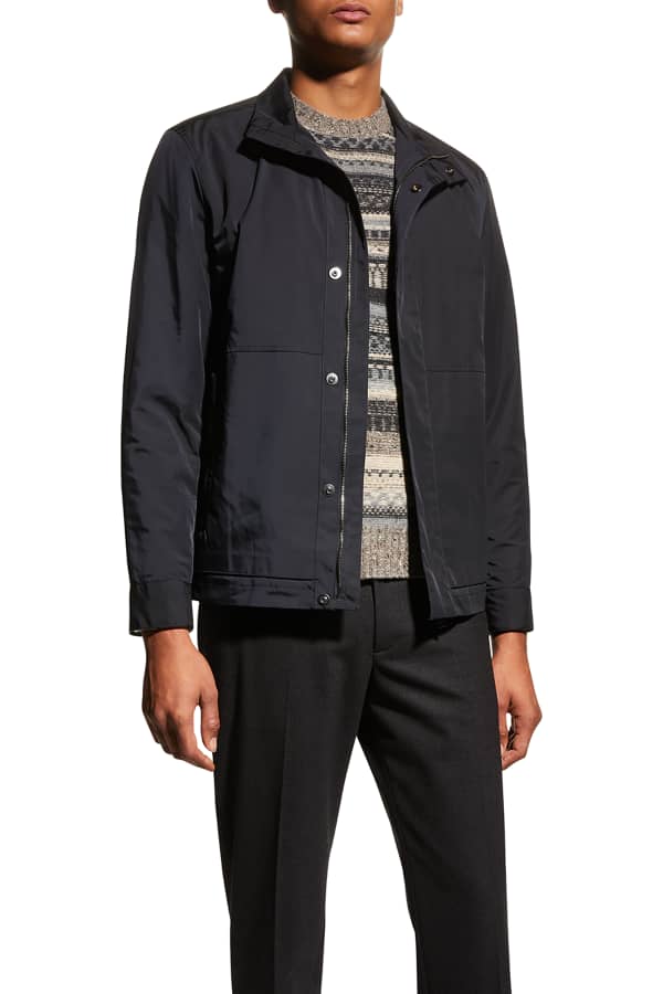 Vince Men's Suede Utility Jacket | Neiman Marcus