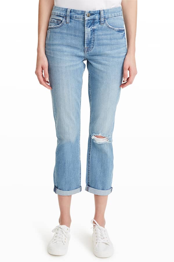 Jen7 High-Rise Slim Boyfriend Jeans | Neiman Marcus