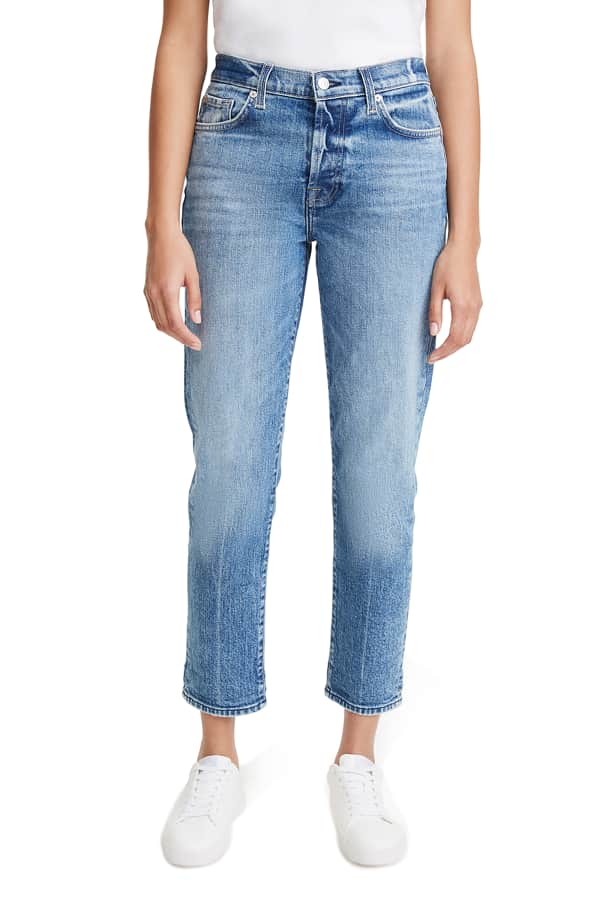 Jen7 Mid-Rise Slim Straight Jeans | Neiman Marcus