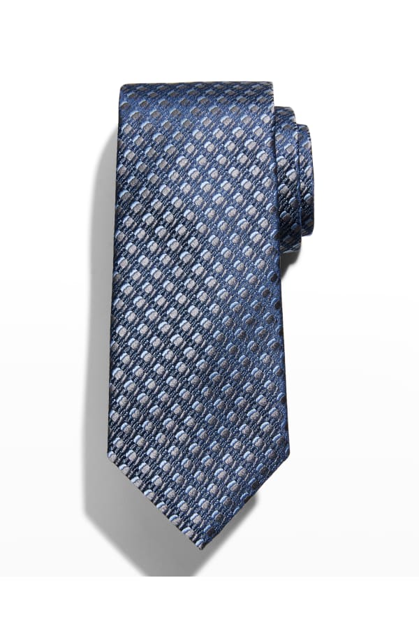 Charvet Men's Micro-Line Rhombus Silk Tie | Neiman Marcus Charvet Men's Micro-Line Rhombus Silk Tie | Neiman Marcus